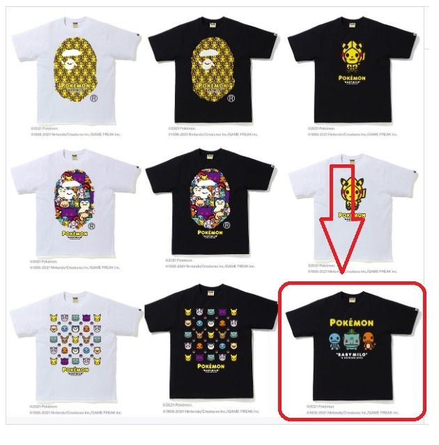 Pokemon x BAPE Tshirt, Women's Fashion, Tops, Shirts on Carousell