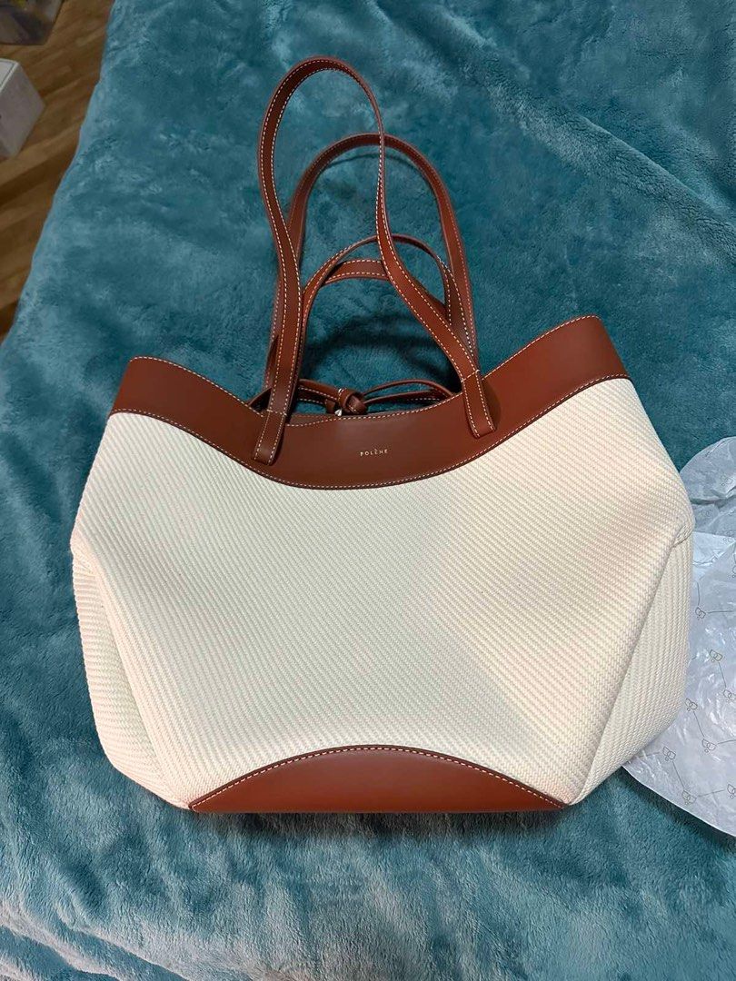 Polene Cyme cognac canvas, Women's Fashion, Bags & Wallets, Tote Bags ...
