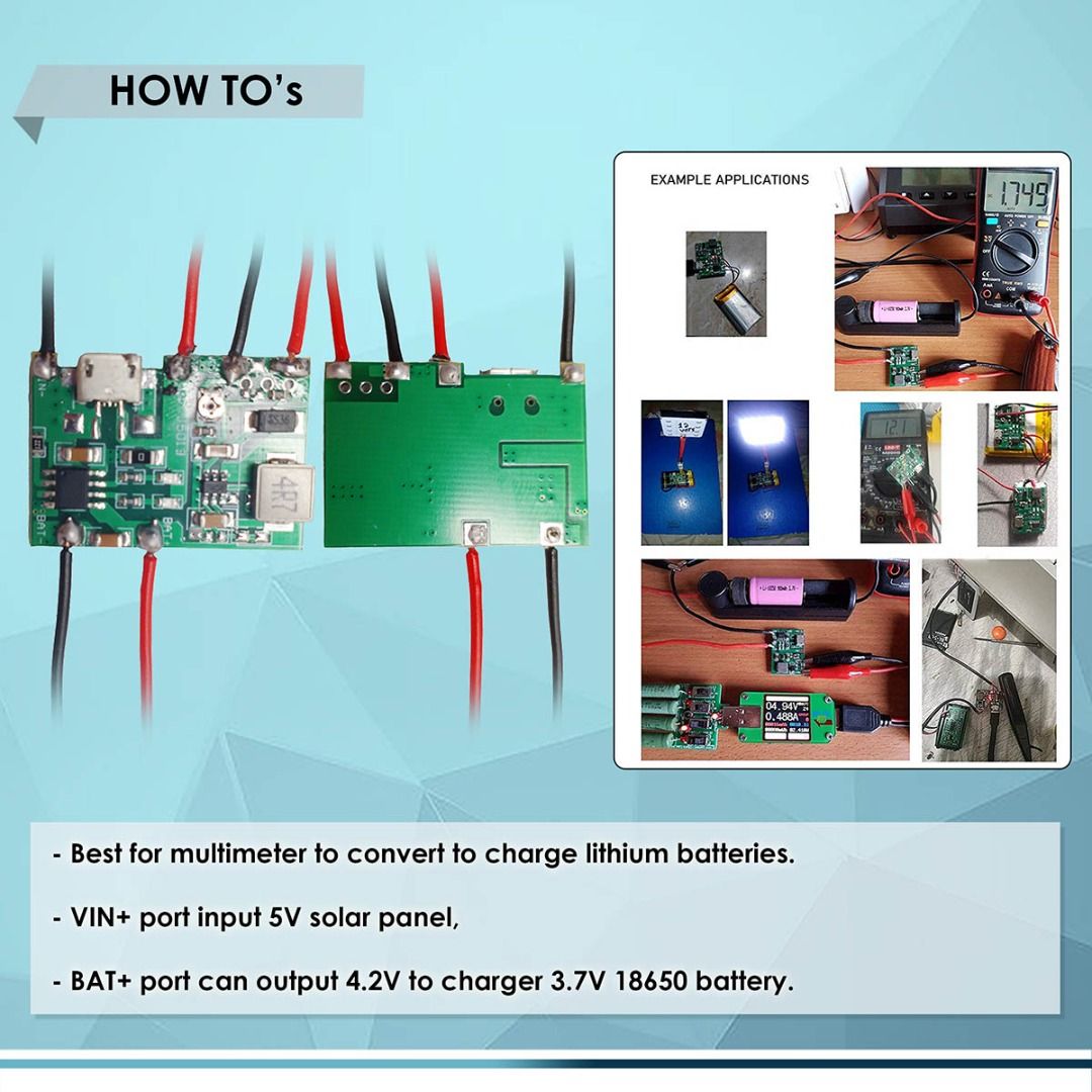 TP4056 3.7V 4.2V 9V 5V 2A w/ WIRE ADJUSTABLE DC-DC STEP UP BOOST MODULE ...