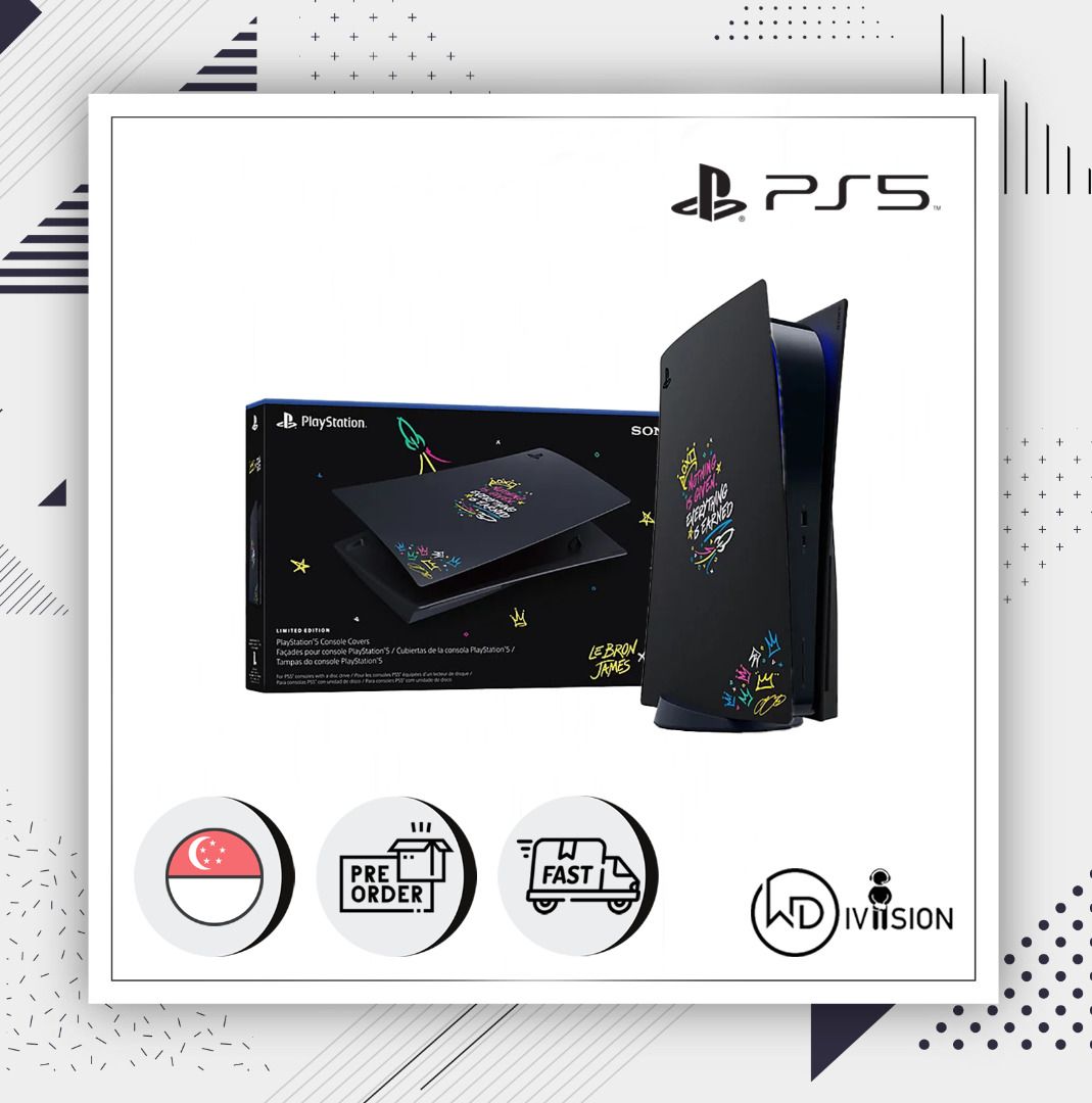 PS5 Disc / Digital Console Covers - LeBron James Limited Edition ...