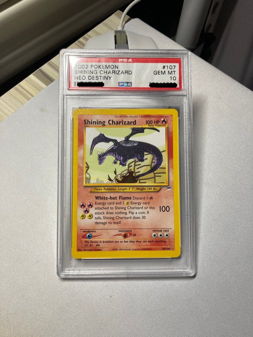 PSA 10 Shining Charizard Neo Destiny Unlimited Gem Mint Pokemon Card ...