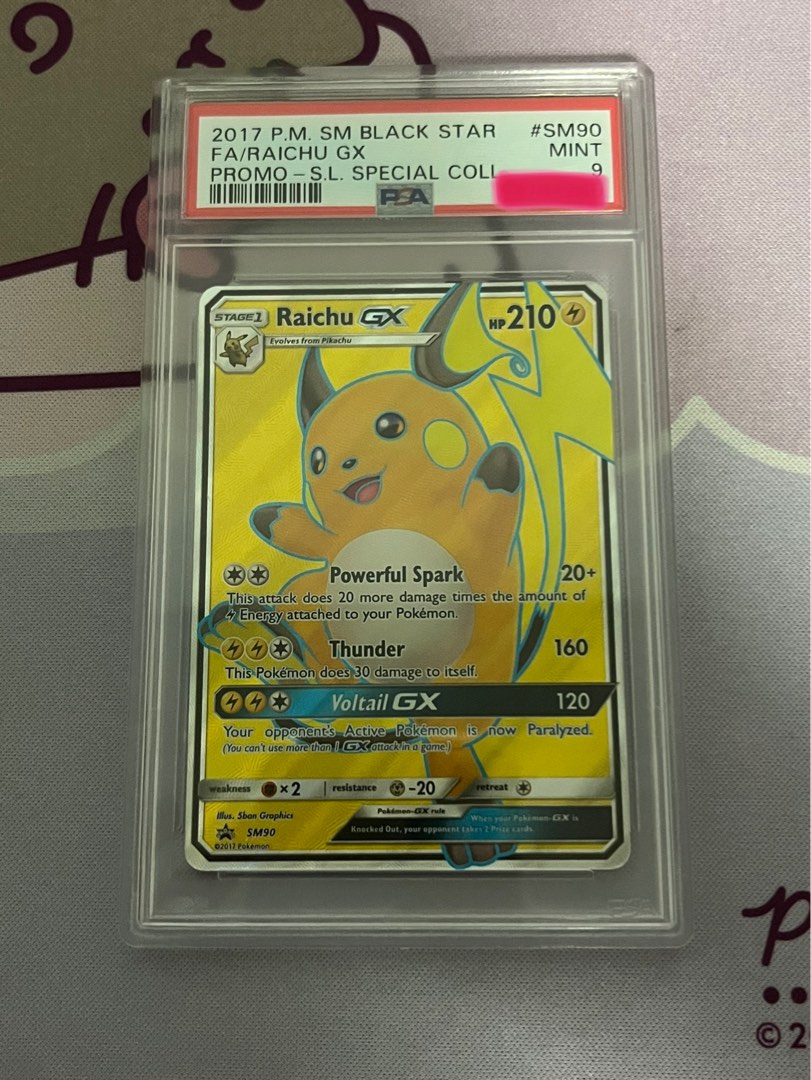 PTCG TCG Pokemon Card Black Star Promo PSA PSA9 Graded Slab Raichu GX Full Art Promo, Hobbies ...