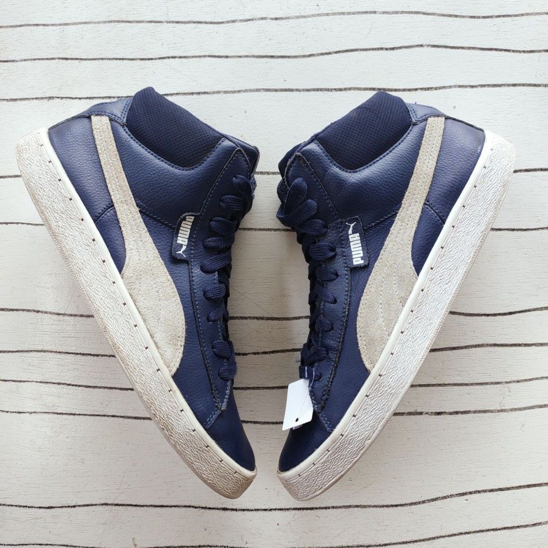 Puma 1948 Mid High Cut Dark Blue 8UK, Men's Fashion, Footwear, Sneakers ...