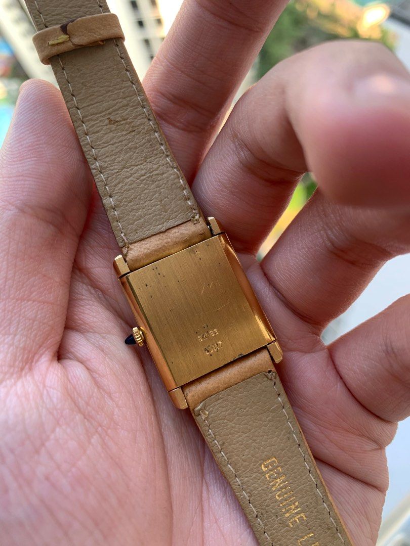 (Rare) Sacom tank with royal blue dial and sapphire crown, Women's ...