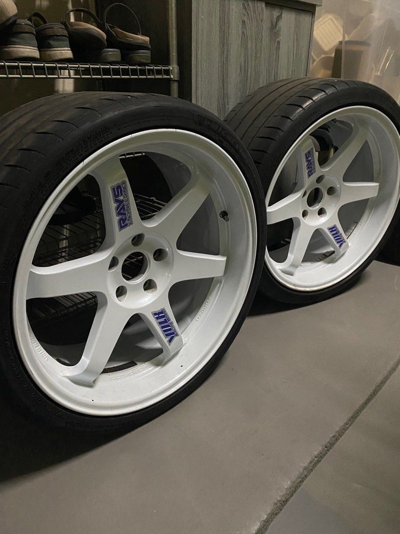 Rays Volk Racing TE37, Car Accessories, Tyres & Rims on Carousell