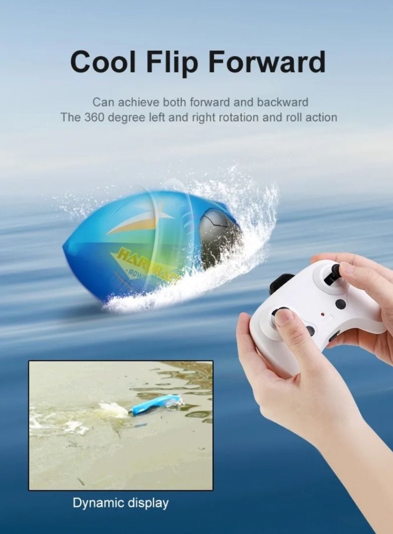 RH707 Mini High Speed RC Stunt Boat RH707 Electric Racing 2.4 G ...