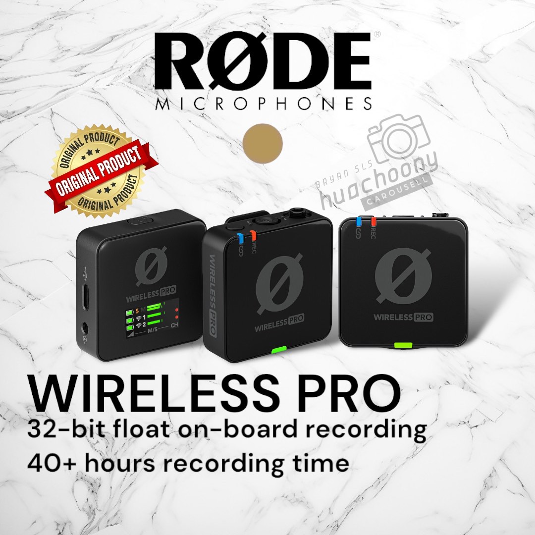 RODE Wireless PRO 2-Person Clip-On Wireless Microphone System/Recorder ...