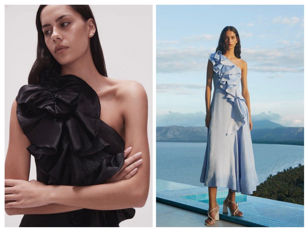 RTP823 Aje Adelia Ruffle Midi Dress, Women's Fashion, Dresses & Sets ...