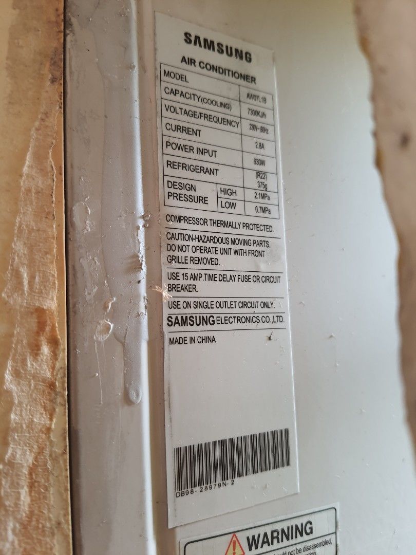 Samsung Window type aircon, TV & Home Appliances, Air Conditioning and ...