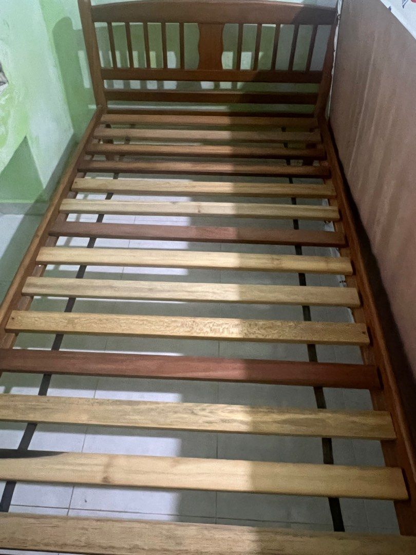 SCANTEAK SUPER SINGLE BED FRAME, Furniture & Home Living, Furniture ...