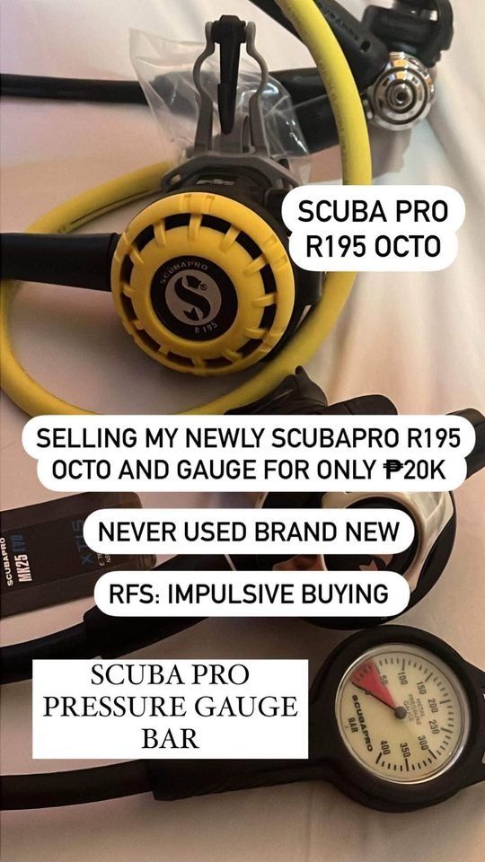 SCUBA PRO R195 OCTO AND PRESSURE GAUGE, Sports Equipment, Other Sports ...