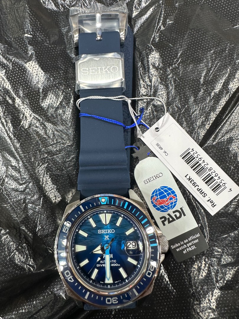 Seiko Great Blue Padi Samurai SRPJ93 SRPJ93K SRPJ93K1, Men's Fashion ...