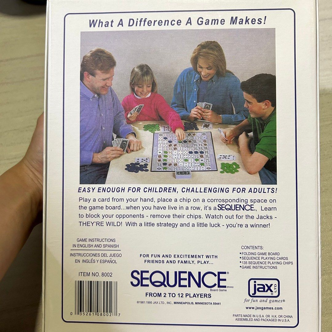 Sequence board game, Hobbies & Toys, Toys & Games on Carousell