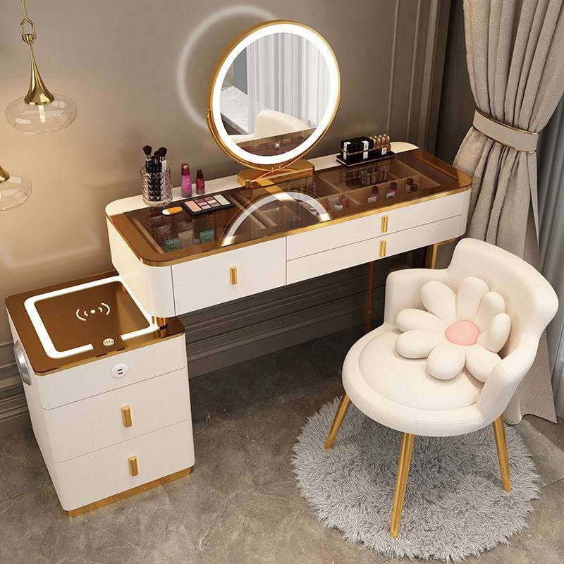 SET MEJA MAKE UP WITH LED MIRROR /DRESSING SET, Furniture & Home Living ...