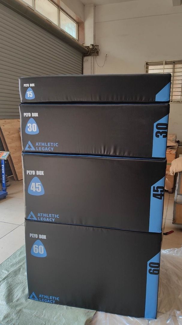 Set of 4 Black & Blue Plyo Soft Box on Carousell