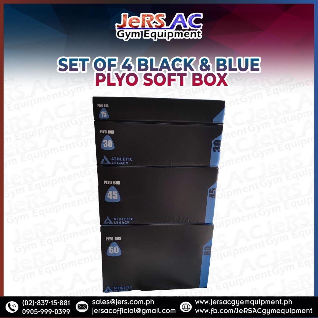 Set of 4 Black & Blue Plyo Soft Box on Carousell
