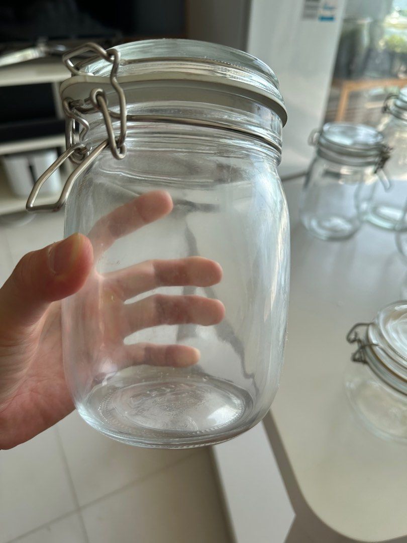 Set of Ikea Korken Glass Jars & Bottles with Lid & Airtight Seal ...