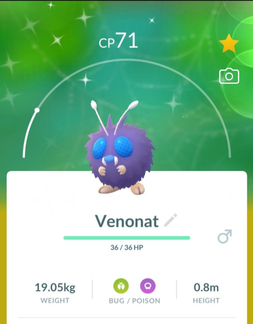 Shiny Venonat: Pokemon Go, Video Gaming, Gaming Accessories, In-Game ...