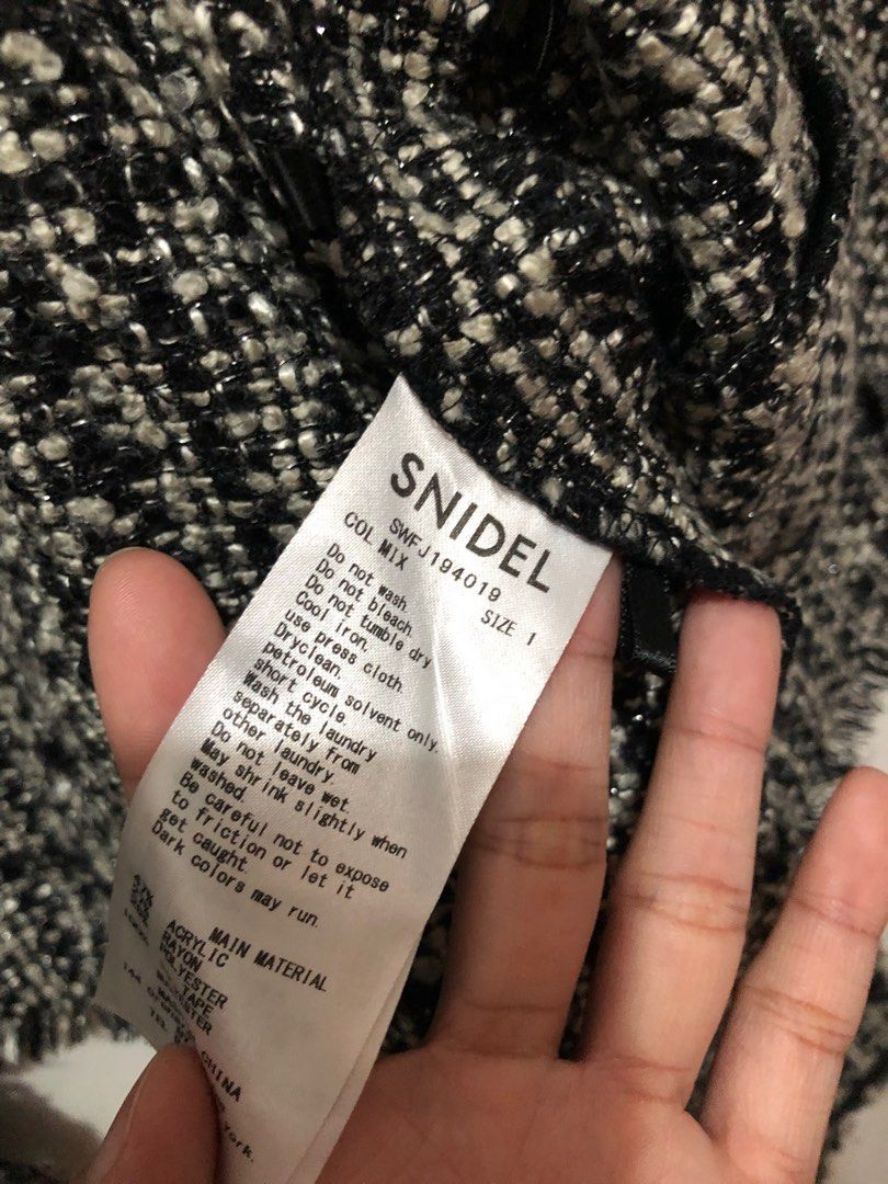 Snidel Tweed Jacket, Women's Fashion, Coats, Jackets and Outerwear on Carousell
