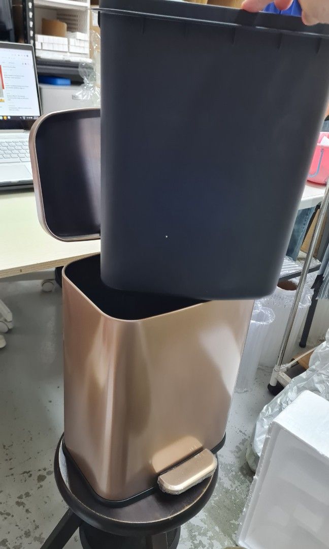 Free delivery. Slight dent on top. Dustbin. Trash bin. Soft closing ...