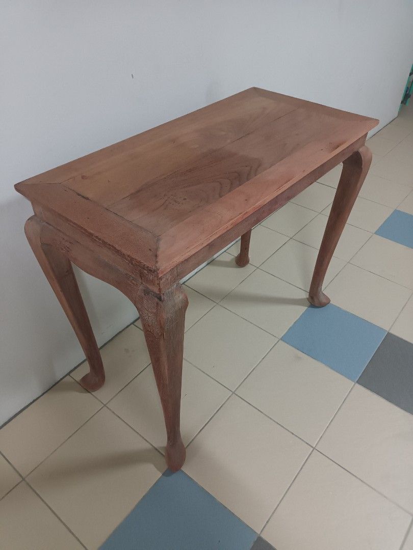 Solid teak wood table, Furniture & Home Living, Furniture, Tables ...