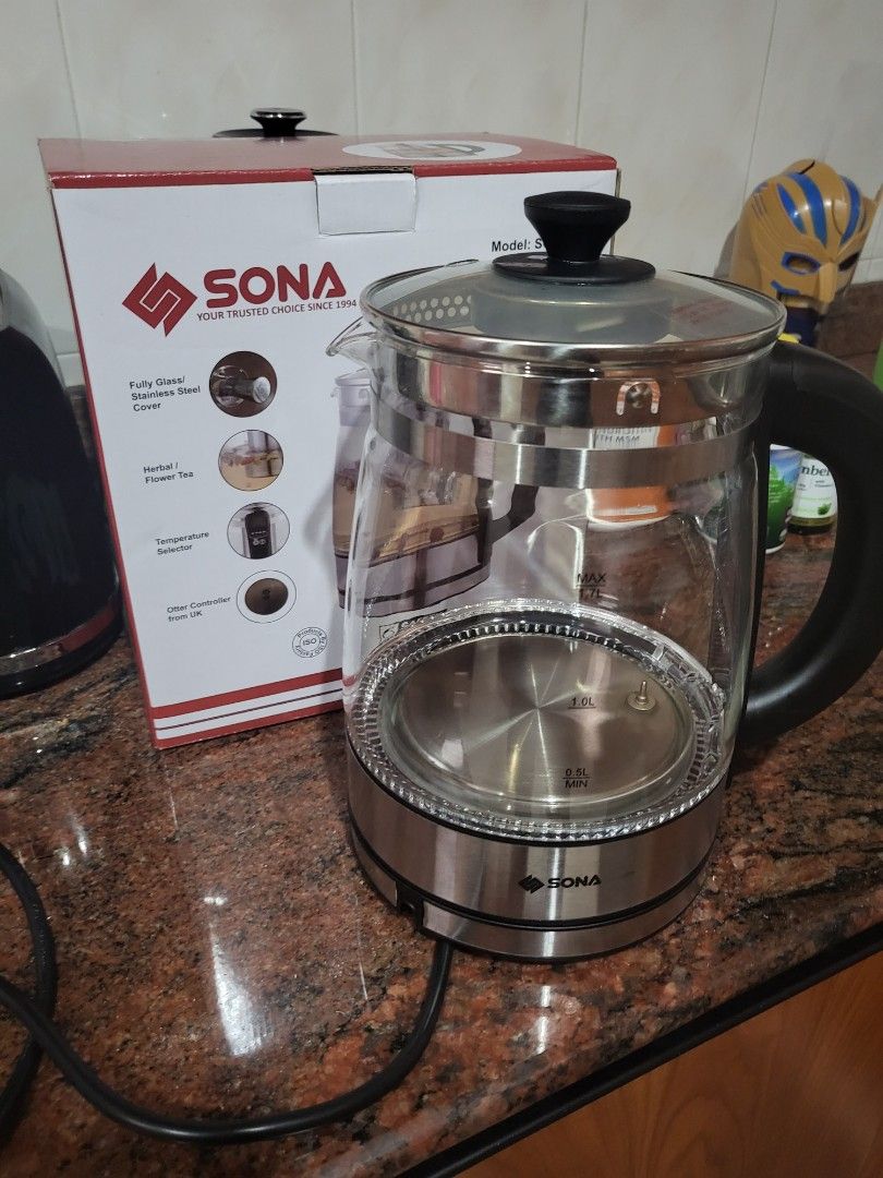 Sona Water 1.7L Kettle w/ Temp Control, TV & Home Appliances, Kitchen ...