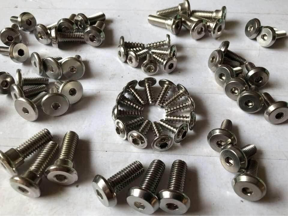 Stainless Motorcycle Bolts - Body Bolts / Fairing Screws , Side Mirror ...