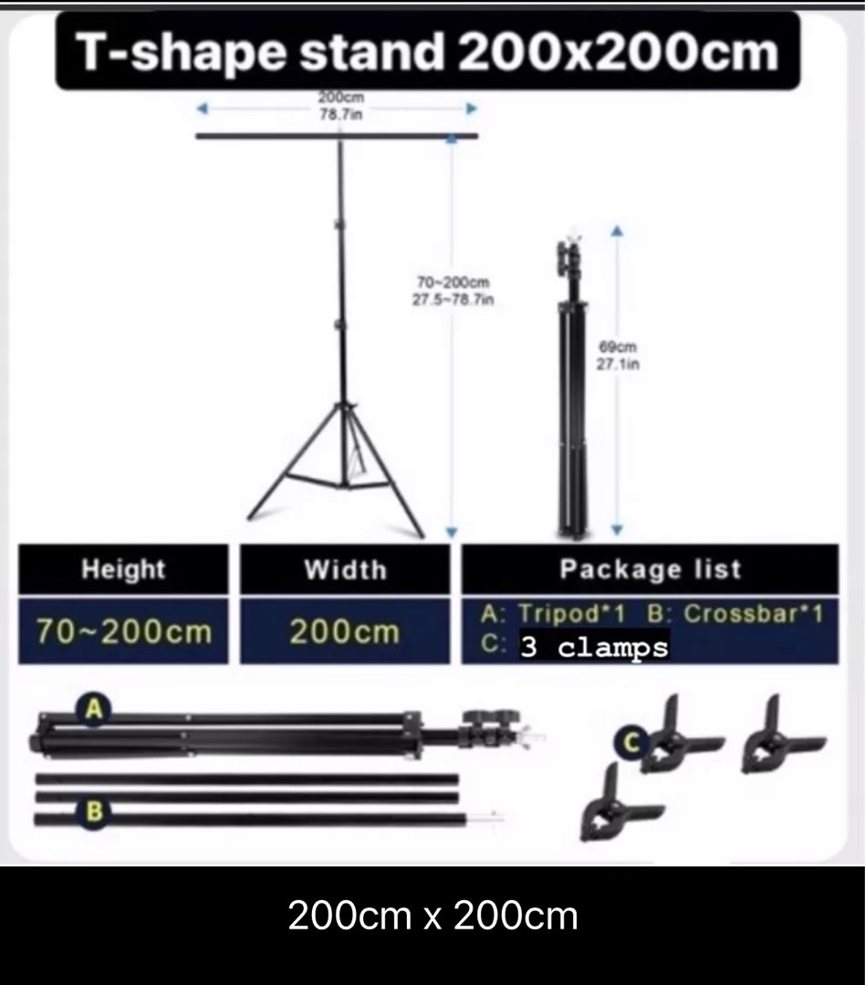 T shape photography backdrop stand background stand adjustable stand ...
