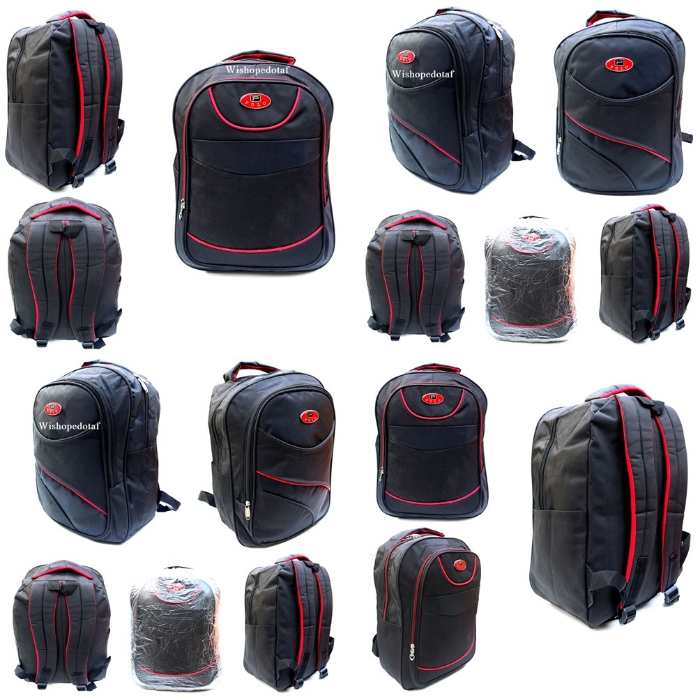 Tas Ransel Export Seri PL Lis Red, Fesyen Pria, Tas & Dompet , Ransel ...