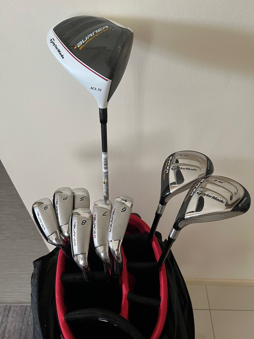 Taylormade Golf Club Set (Driver, 2 Hybrids, Iron Set, Odyssey Putter ...
