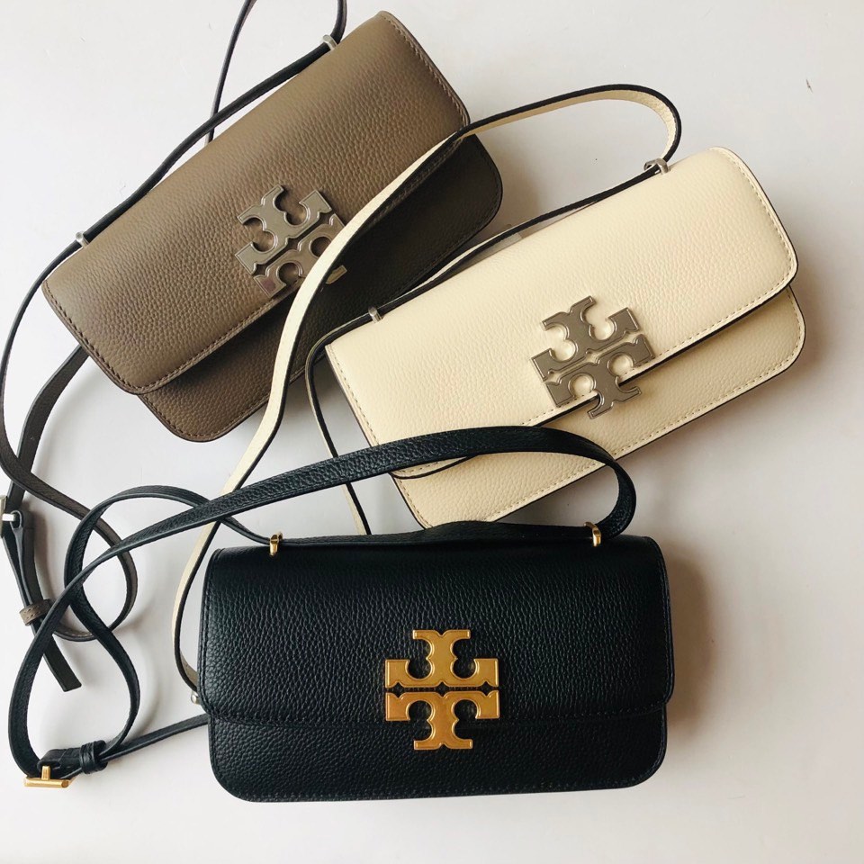 TB Eleanor Pebbled Small Rectangular Bag, Women's Fashion, Bags ...