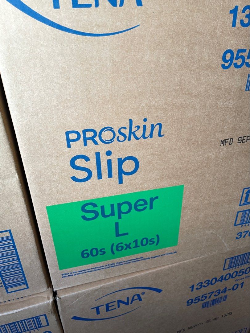 Tena Proskin Slip Super L brand new / unopened cartons - adult diapers, Health & Nutrition ...