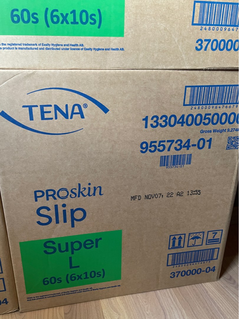 Tena Proskin Slip Super L brand new / unopened cartons - adult diapers, Health & Nutrition ...