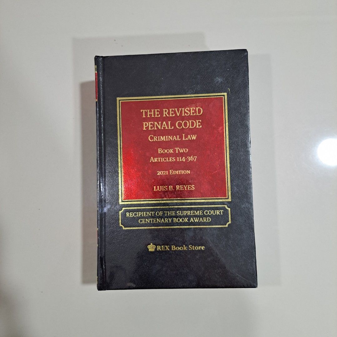 The Revised Penal Code Criminal Law Book 2 2021 Edition Hobbies