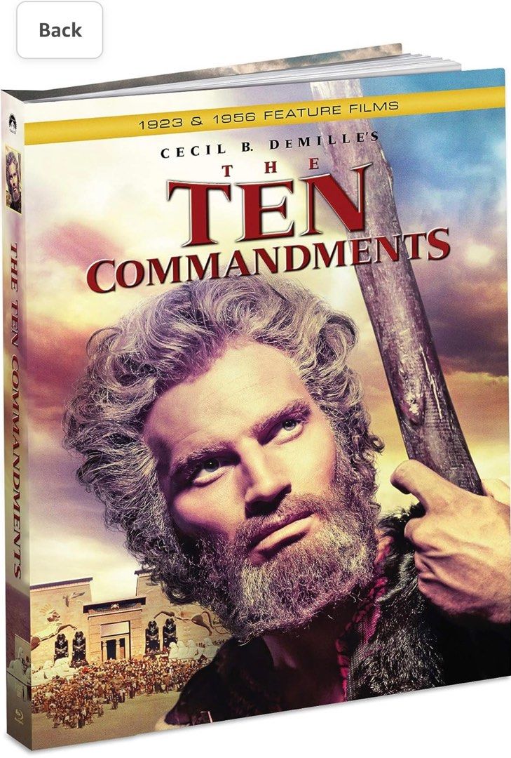 The Ten Commandments (1923 and 1956) (Blu-ray, 1956), TV & Home Appliances, TV & Entertainment ...
