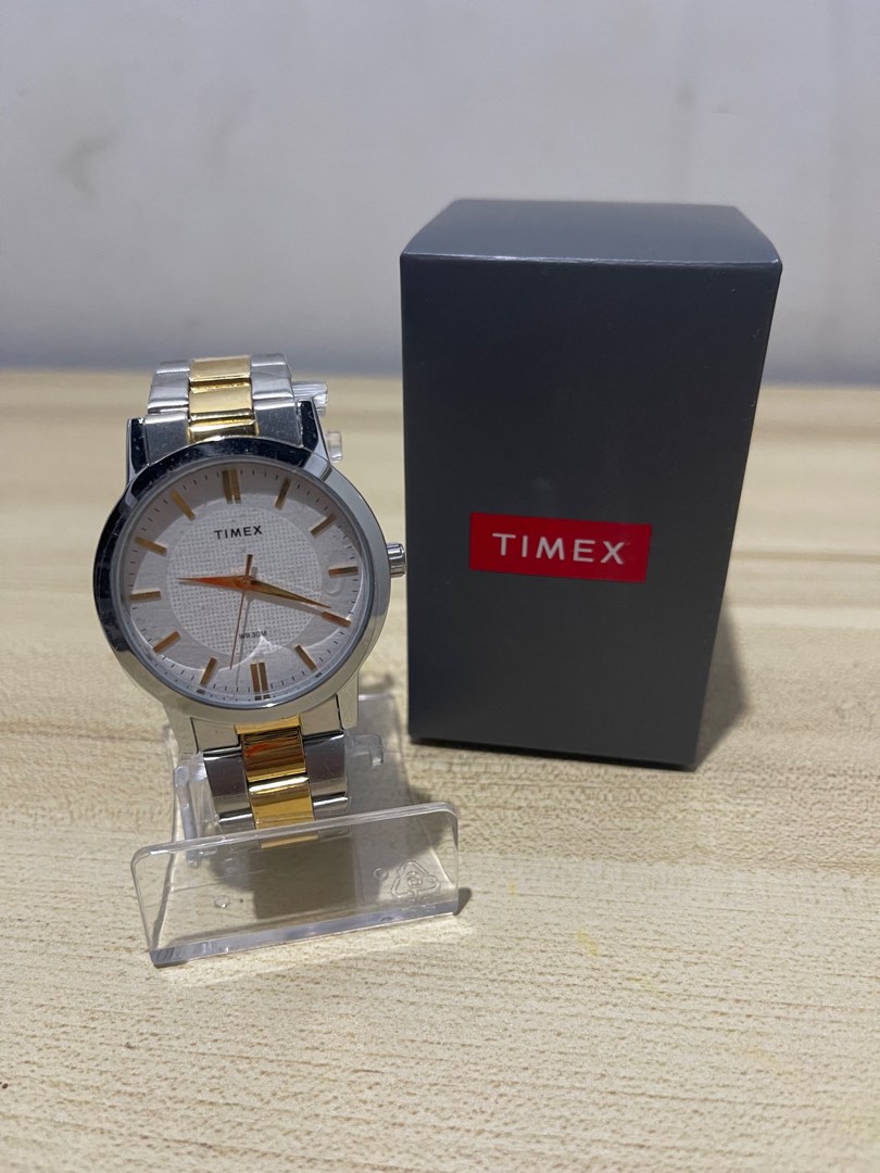 Timex H81 Series Two Tone Gold Silver Stainless Steel Analog Quartz ...
