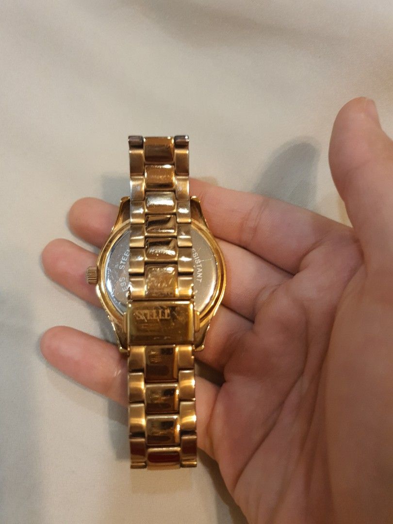 Titus Gold Crystal watch, Luxury, Watches on Carousell