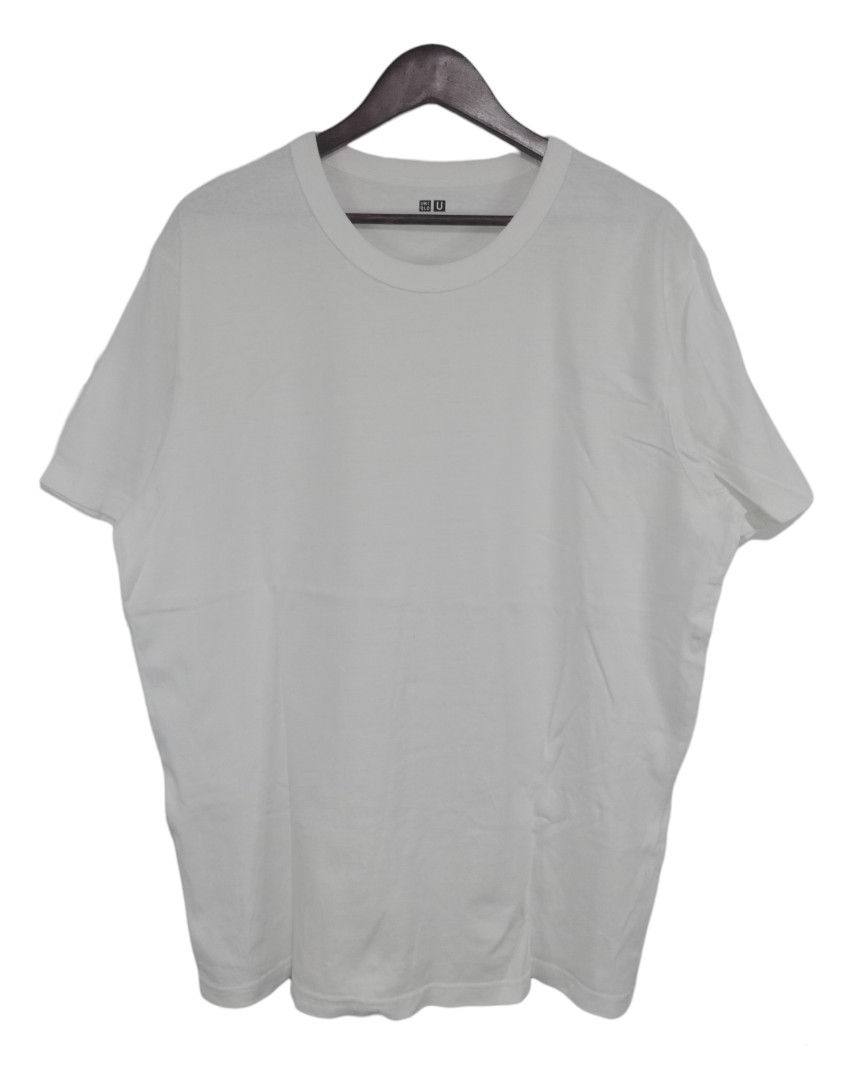 Uniqlo Plain White, Men's Fashion, Tops & Sets, Tshirts & Polo Shirts ...