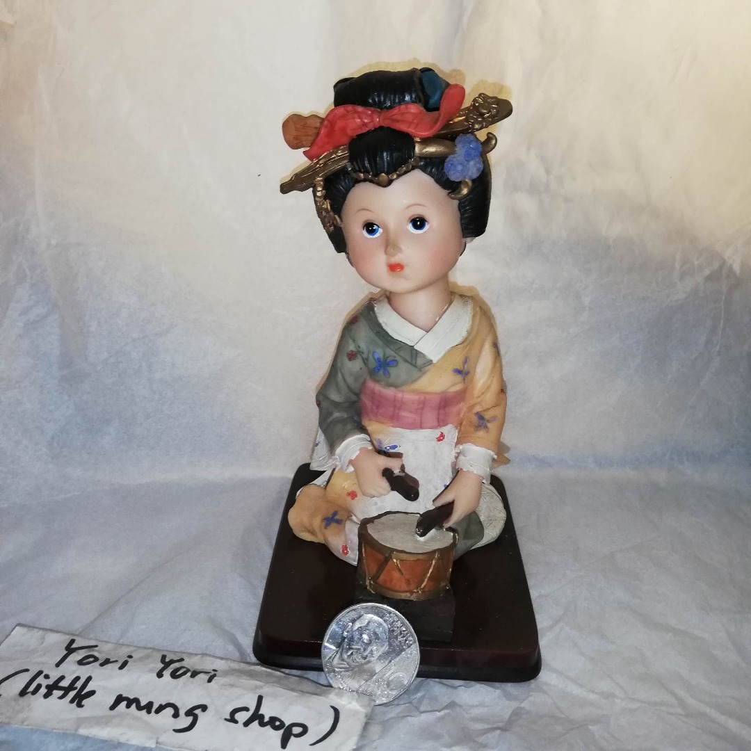 Used Japanese Geisha lady Resin Statue Figurine on Carousell