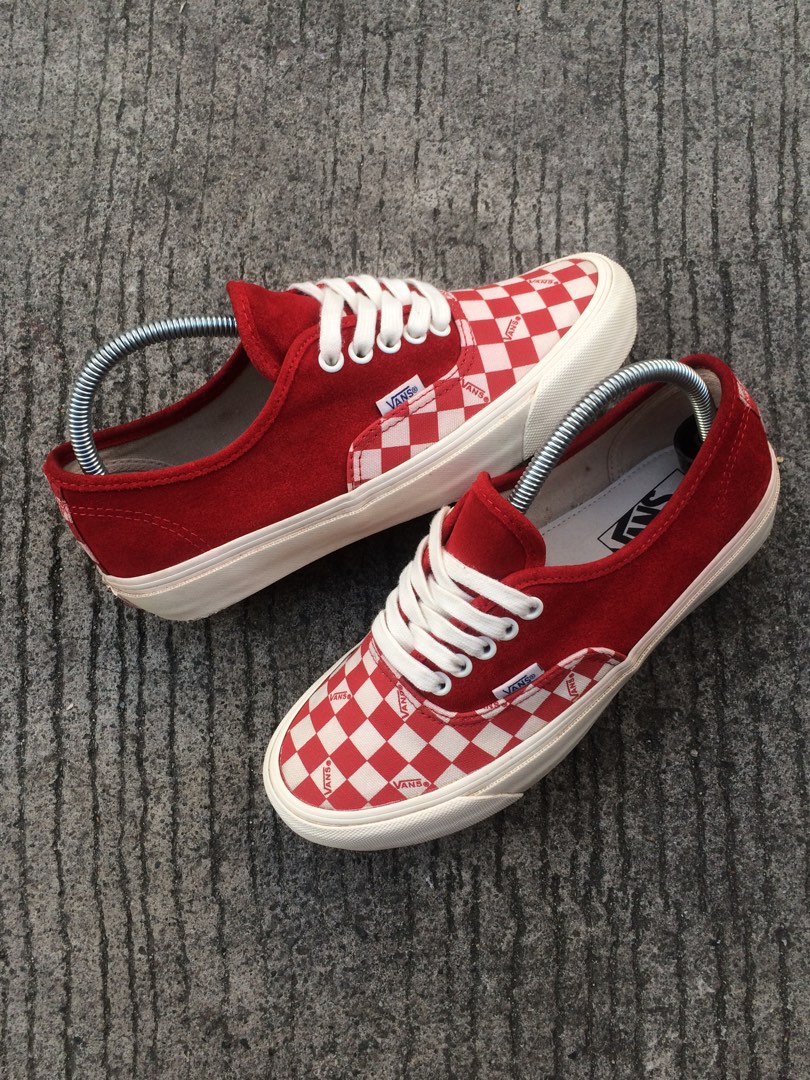 Vans Vault V1 OG Authentic Red Suede LX, Women's Fashion, Footwear ...