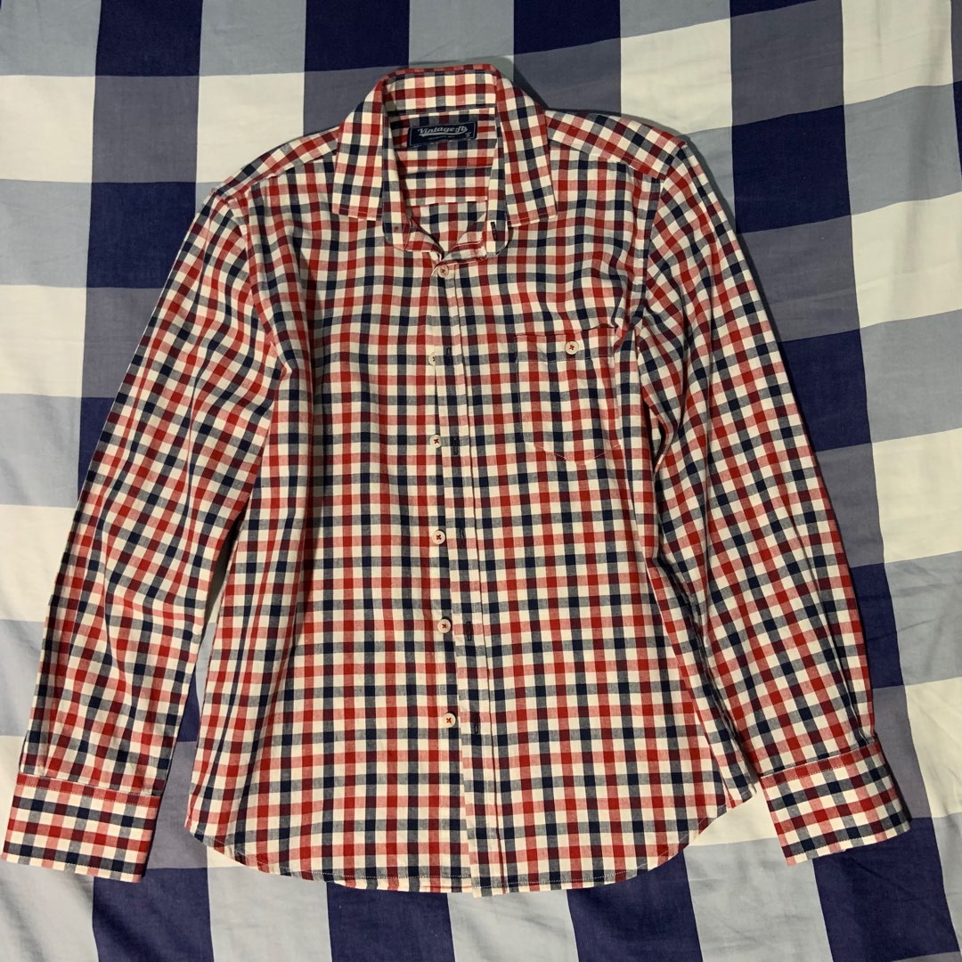 Vintage Checkered Shirt, Men's Fashion, Tops & Sets, Formal Shirts on ...