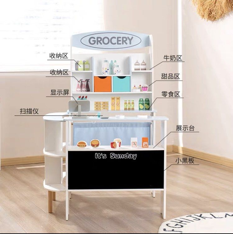 Wooden Market Stall with accessories, Hobbies & Toys, Toys & Games on ...