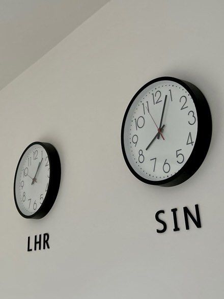 World Time Wall Clocks (IATA airport codes SFO/LHR/SIN included ...