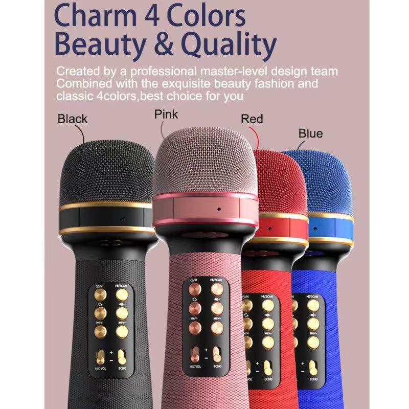 WS-898 Bluetooth Handheld Microphone Wireless Karaoke Double Speaker ...