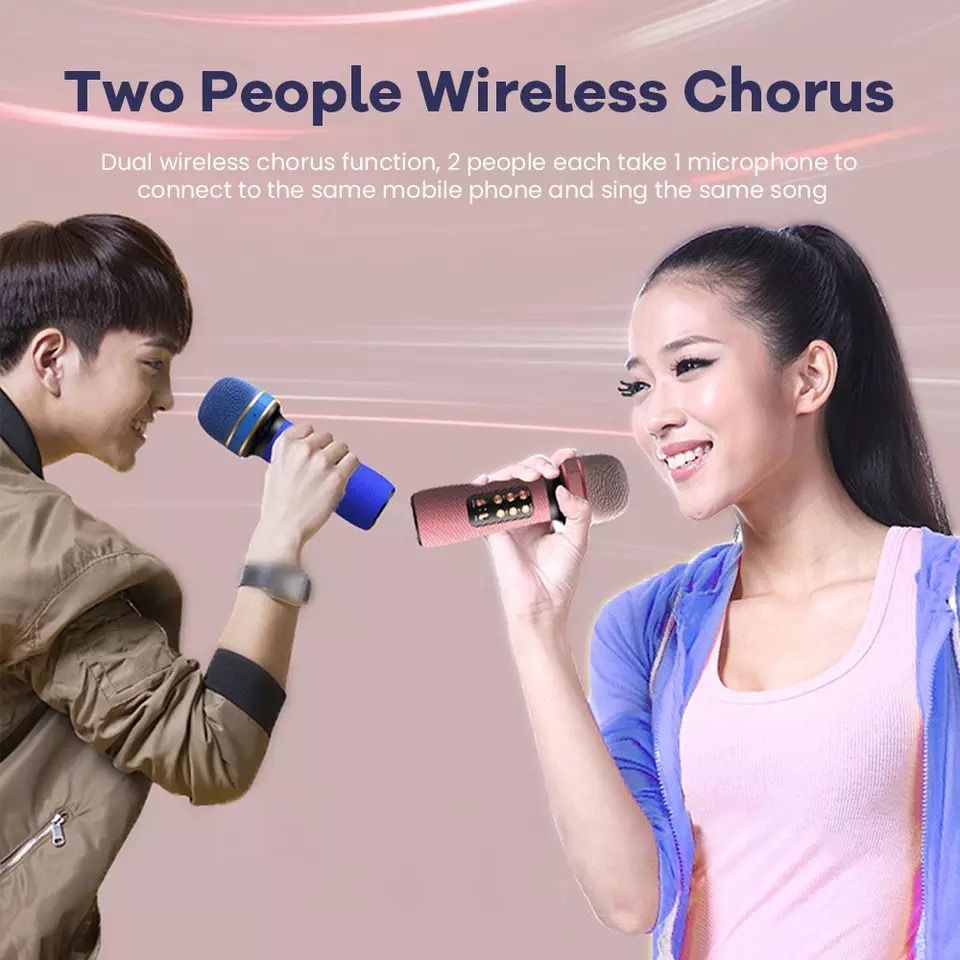 WS-898 Bluetooth Handheld Microphone Wireless Karaoke Double Speaker ...