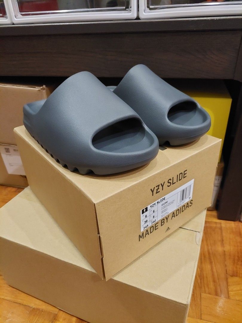 Yeezy Slide Slate Grey [UK6], Men's Fashion, Footwear, Flipflops and ...