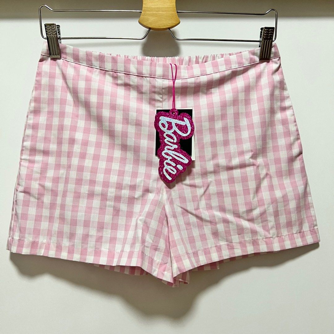 ZARA X BARBIE - gingham shorts, Women's Fashion, Bottoms, Shorts on ...