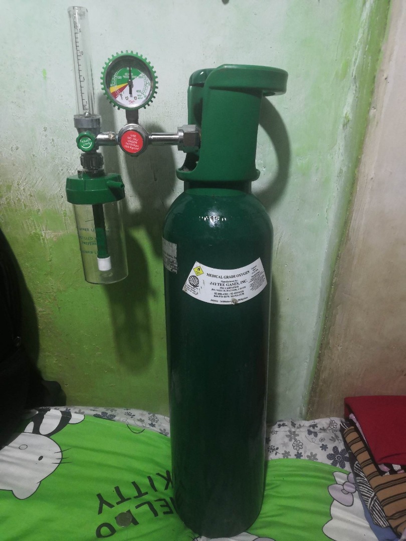 10lbs Oxygen Tank (FULL) Complete Set with regulator and mask, Health ...