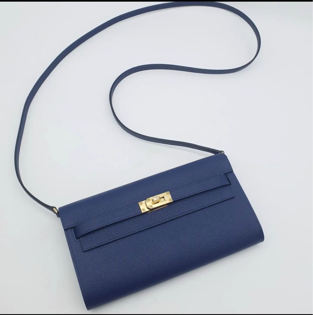 2023 Blue Sapphire Kelly To Go GHW Hermes, Women's Fashion, Bags ...