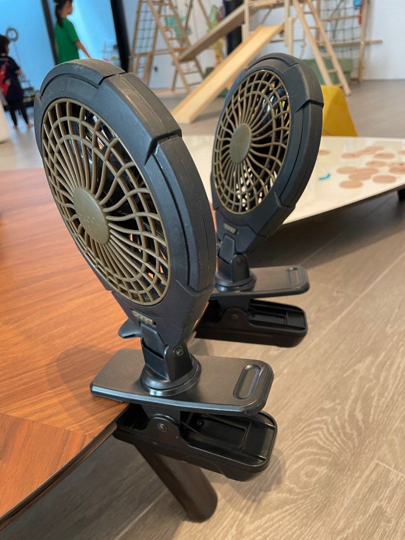 2 x portable clip on portable fans, Everything Else on Carousell